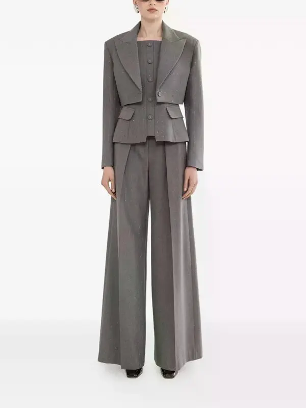 NISSA Sequined Cropped Blazer