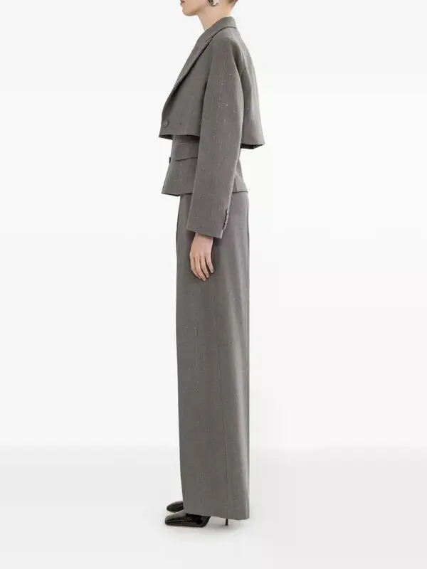 NISSA Sequined Cropped Blazer