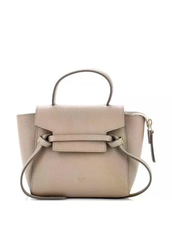 Celine Textured Leather Pico Belt Bag - Neutrals