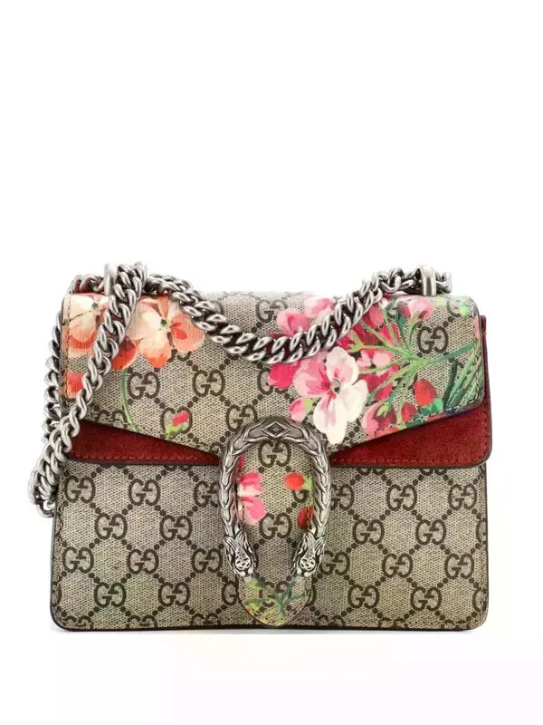 Gucci Dionysus Blooms Print Gg Coated Canvas Mini Shoulder Bag - Brown