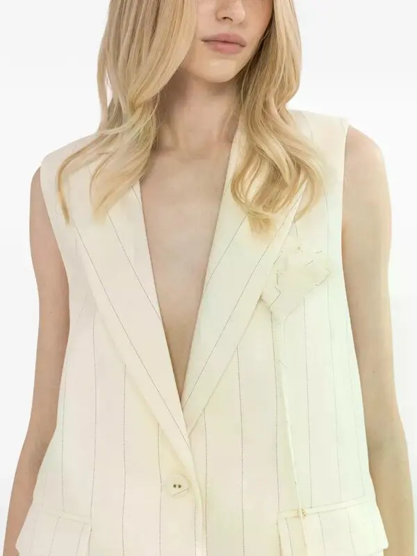 NISSA Pinstripe Single-breasted Waistcoat