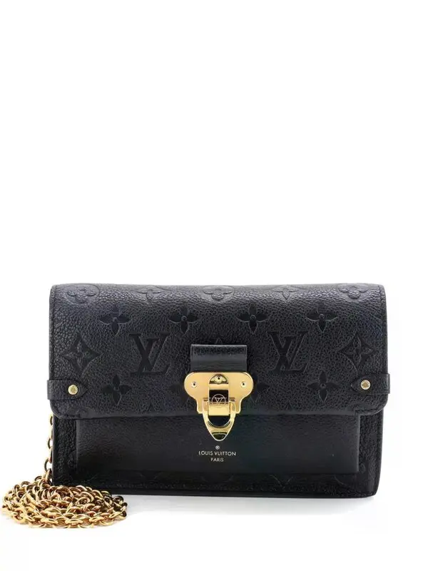 LOUIS VUITTON Vavin Chain Wallet Nm Monogram Empreinte Leather Crossbody Bag - Black