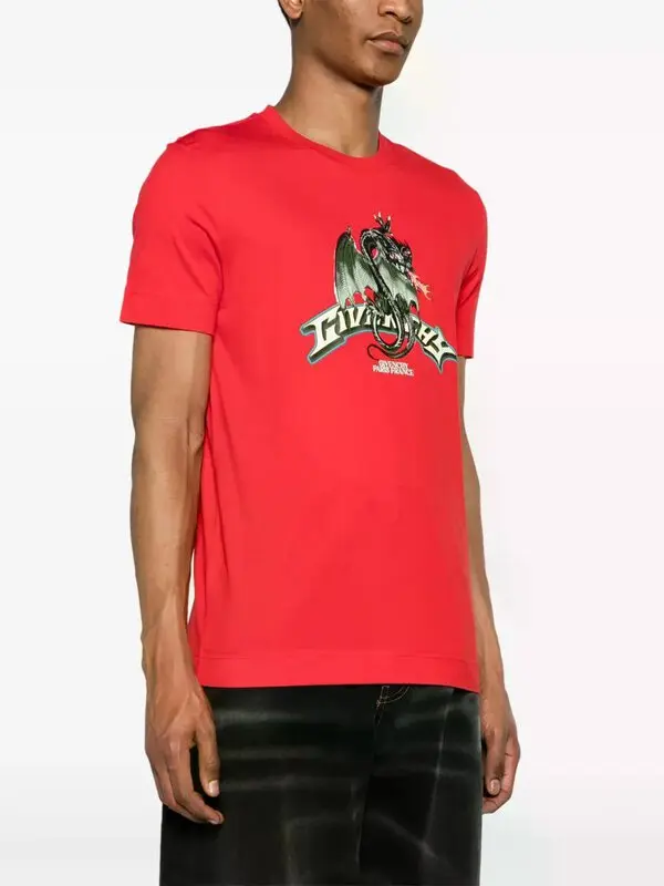 Givenchy Dragon-print Cotton T-shirt - Red