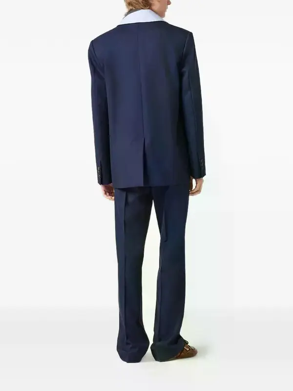Miu Miu Single-breasted Wool Blazer With Detachable Collar