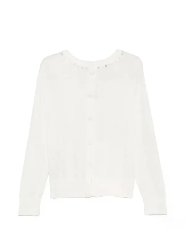 Liu Jo Embellished Round Neck Pullover - White
