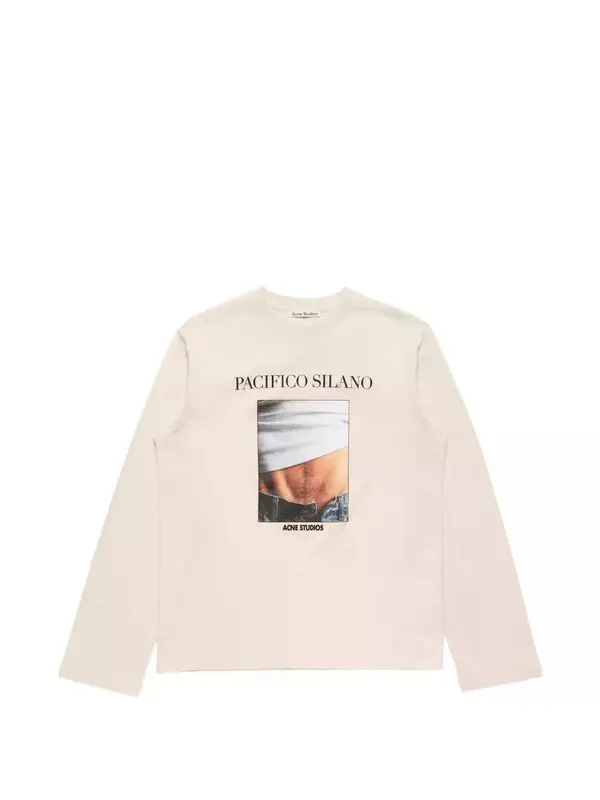 Acne Studios Logo Print Long Sleeve T-shirt