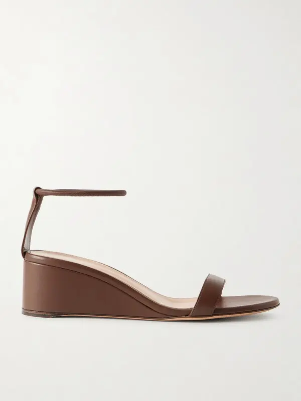 GIANVITO ROSSI 45mm Wedge Sandals - Brown