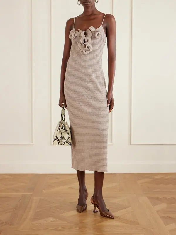 Magda Butrym Embellished Textured Midi Dress