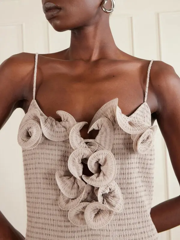 Magda Butrym Embellished Textured Midi Dress
