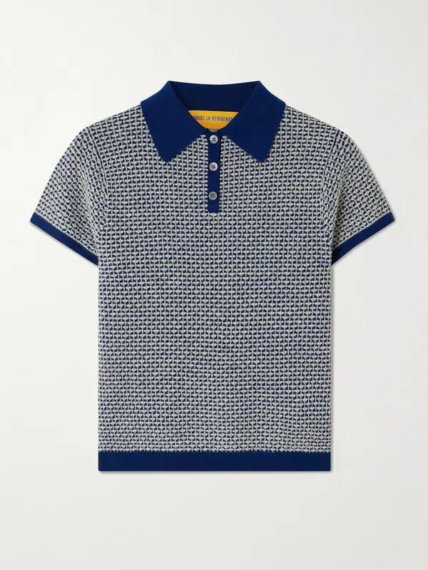 Guest In Residence Cashmere Piqué Polo Shirt