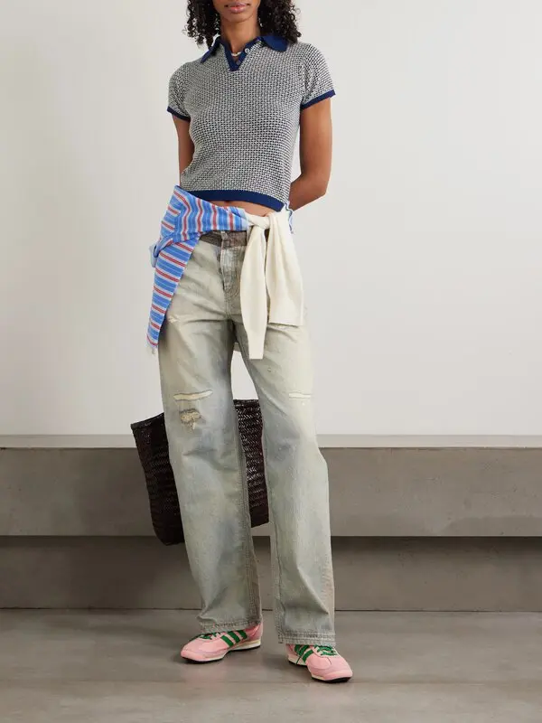 Guest In Residence Cashmere Piqué Polo Shirt