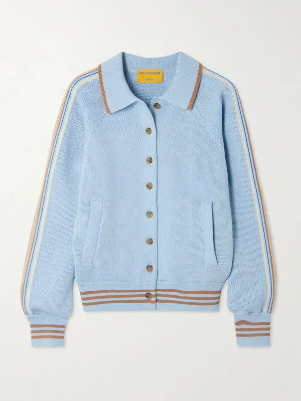 Guest In Residence Varsity Striped Cotton-blend Jacket