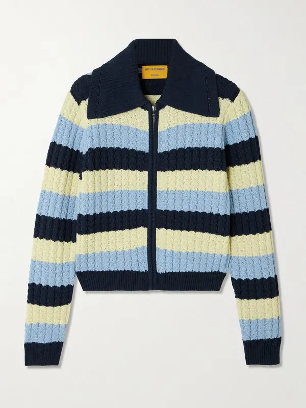Guest In Residence Kirby Striped Cable-knit Jacket