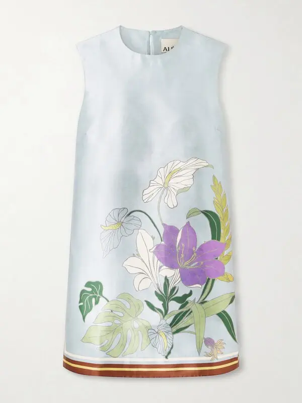 ALEMAIS Alfie Floral-print Mini Dress - Blue