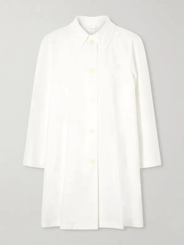 THE ROW Hawkins Cotton-poplin Coat - White