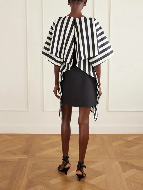 Jacquemus Moisson Oversized Striped Cotton And Silk-blend Midi Dress - Multi