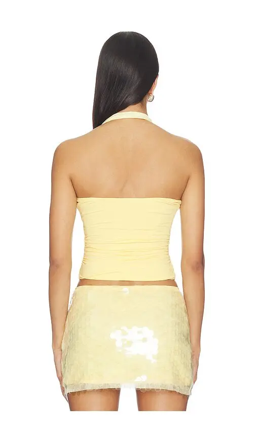 SNDYS. Lexie Twist Halter Tank Top