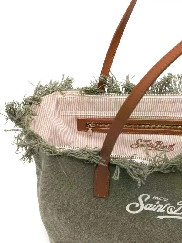 MC2 SAINT BARTH City Fringed Tote Bag - Green