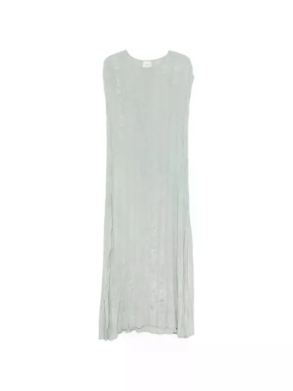 ALYSI Ribbed Sleeveless Midi Dress - Blue