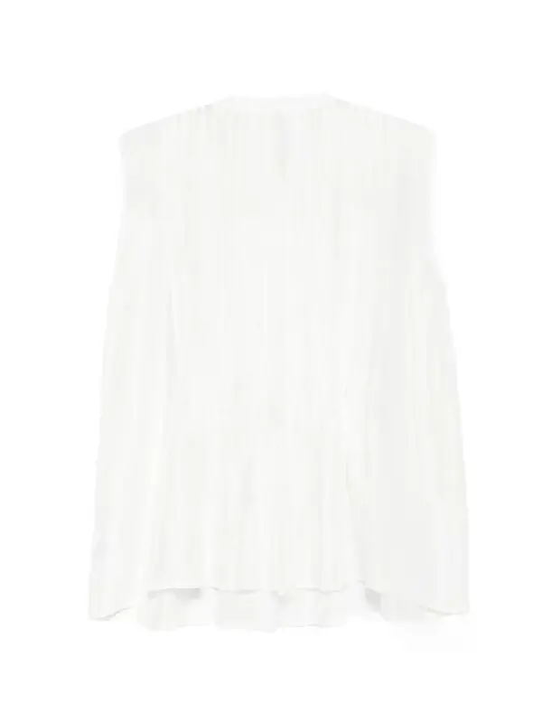 P.a.r.o.s.h Sleeveless Button-embellished Blouse - White