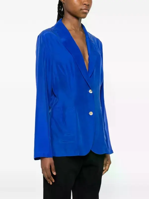 P.a.r.o.s.h Saxon Button Patch-pocket Blazer - Blue