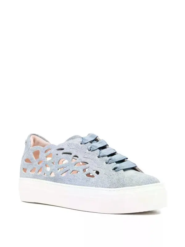 Agl Laser-cut Lace-up Sneakers