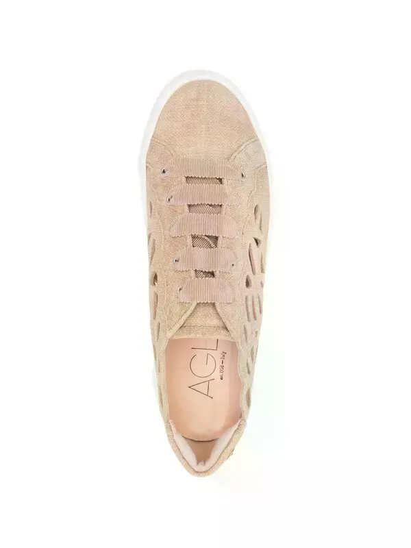 Agl Cut-out Sneakers With Ribbon Laces