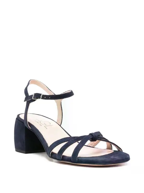 Agl Suede Strappy Sandals With Knot Detail