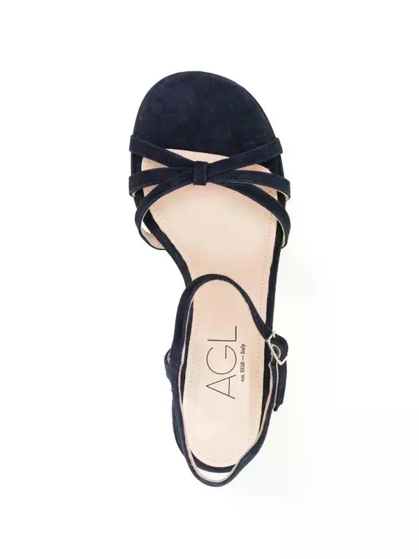 Agl Suede Strappy Sandals With Knot Detail