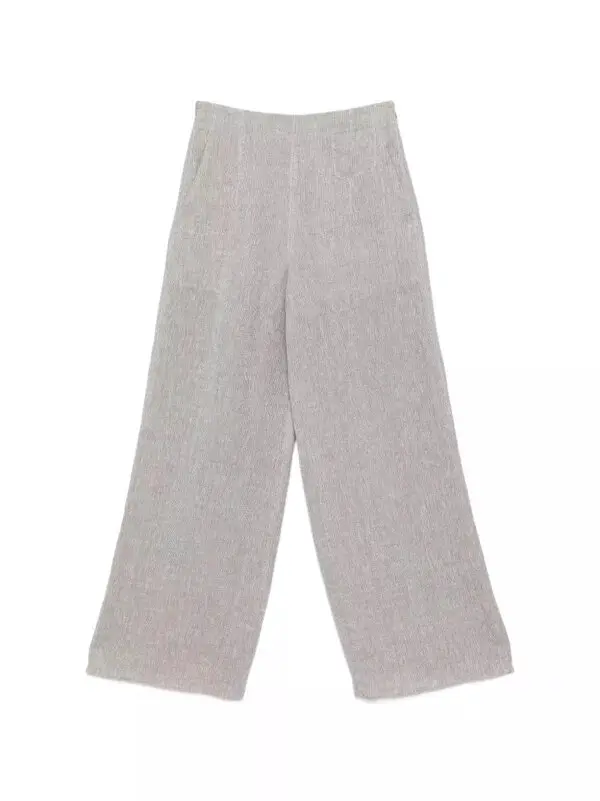 Emporio Armani Zip-fastening Wide-leg Trousers - Grey
