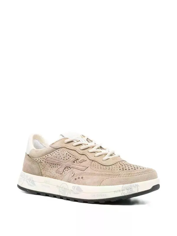 Premiata Perforated Detail Lace-up Sneakers - Neutrals