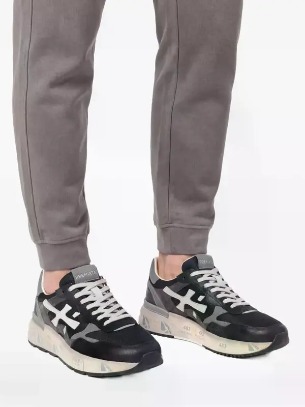 Premiata Mick Panelled Sneakers - Black