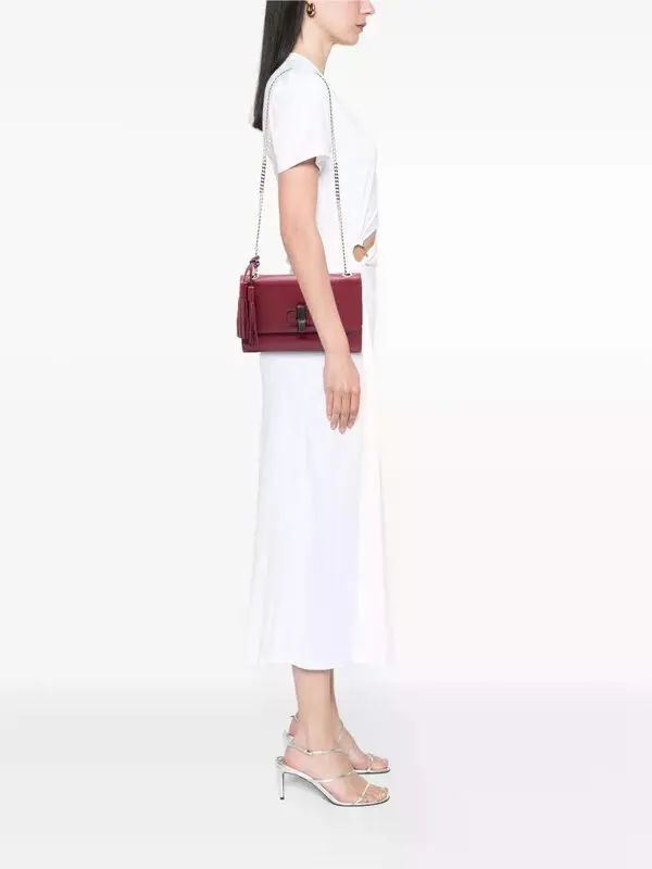 Gucci Medium Leather Miss Bamboo Crossbody Bag - Red