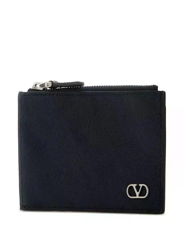 Valentino Garavani Vlogo Signature Zip Wallet - Blue