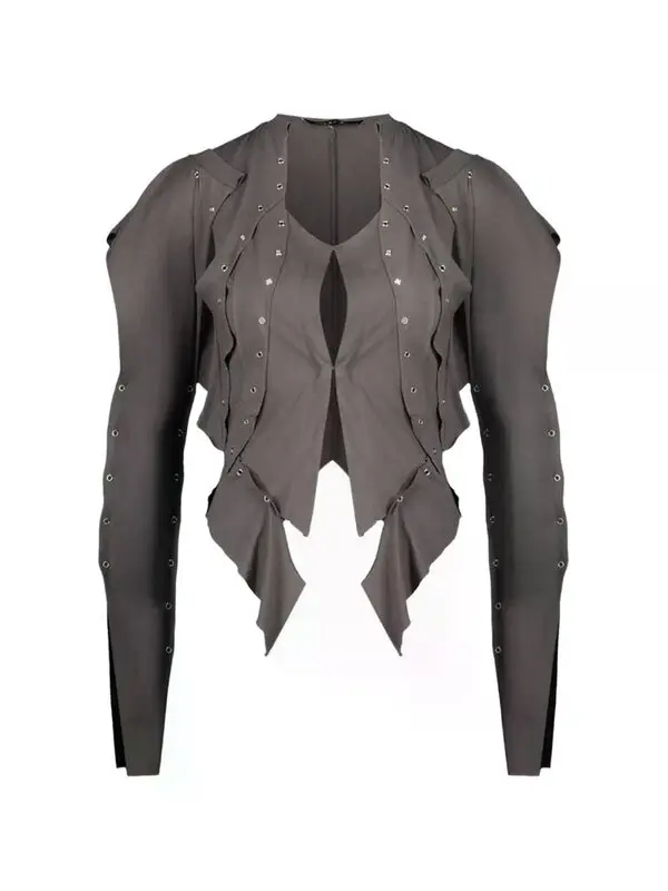SRVC STUDIO Eyelet Detail V-neck Blouse