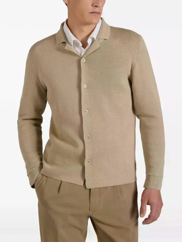 ZANONE Knitted Camp Collar Cardigan