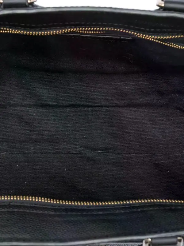 Burberry Leather And Mega Check Canvas Harcourt Satchel
