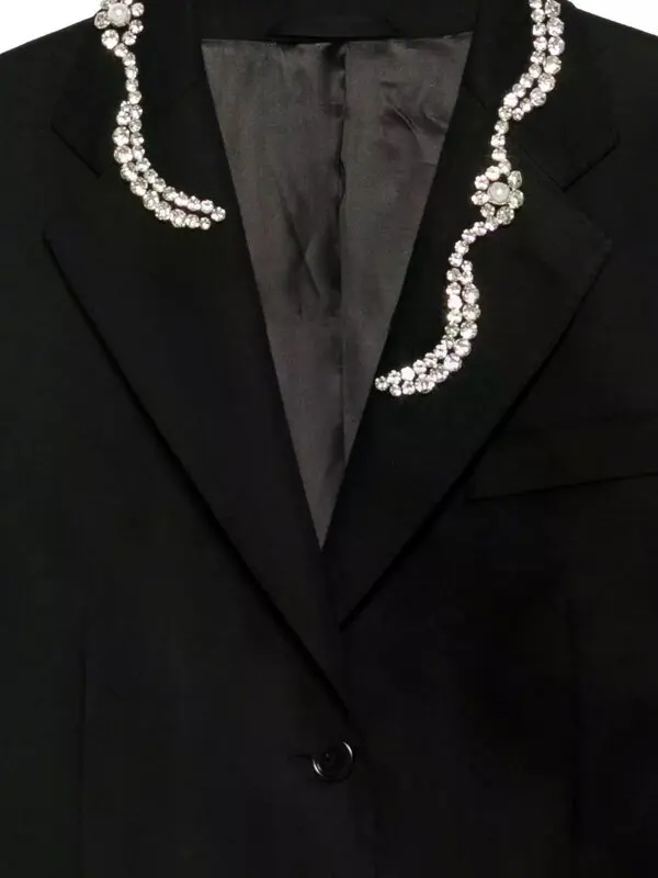 Simone Rocha Pearl-embellished Coat - Black