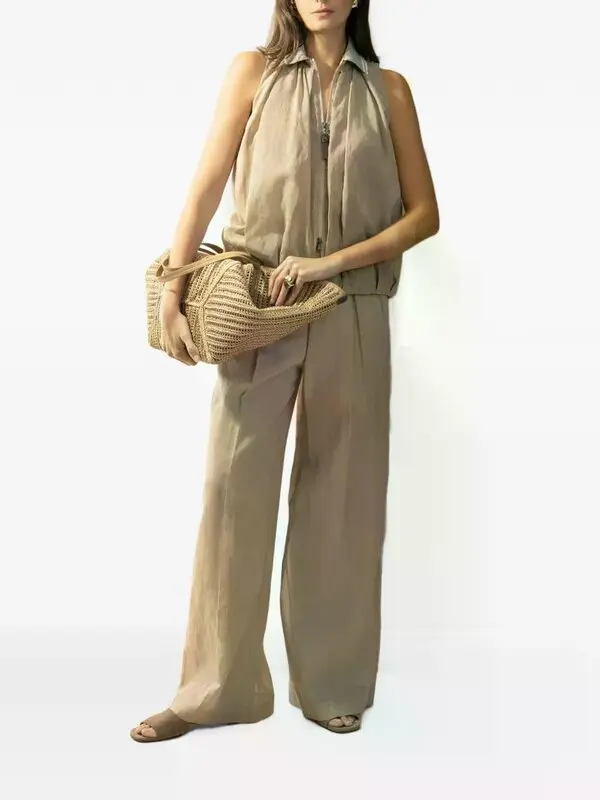 Brunello Cucinelli Elasticated Palazzo Pants - Neutrals