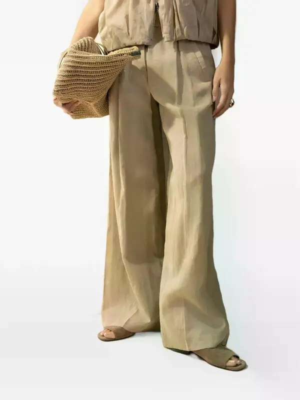 Brunello Cucinelli Elasticated Palazzo Pants - Neutrals