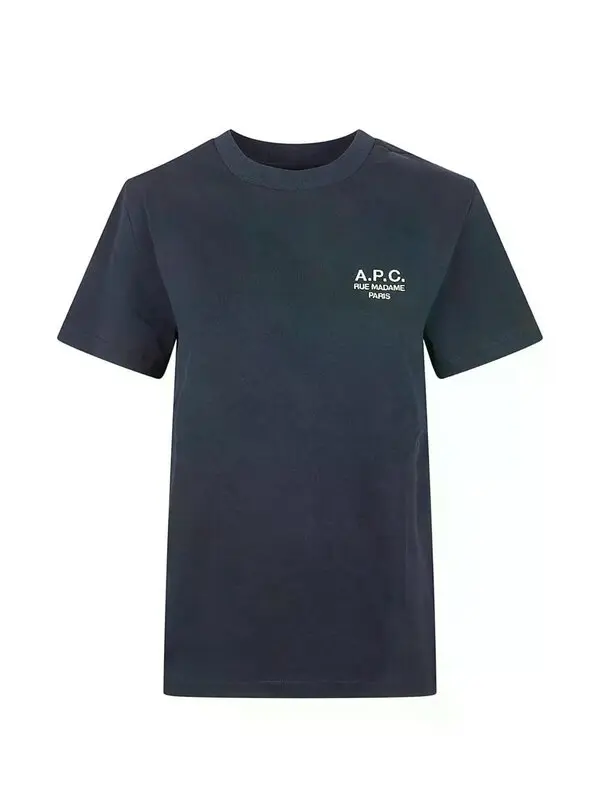 A.p.c. Rue Madame Embroidered Logo T-shirt - Black