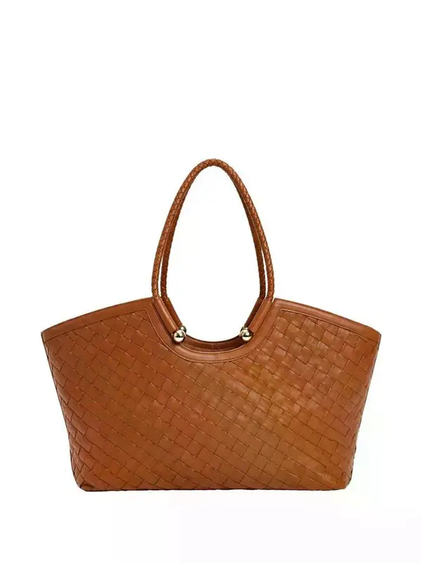 TWINSET Braided-handle Tote Bag - Brown