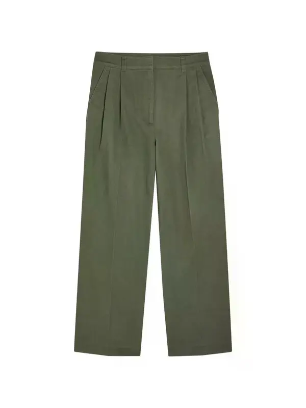 ANINE BING Pleated Front Trousers - Green