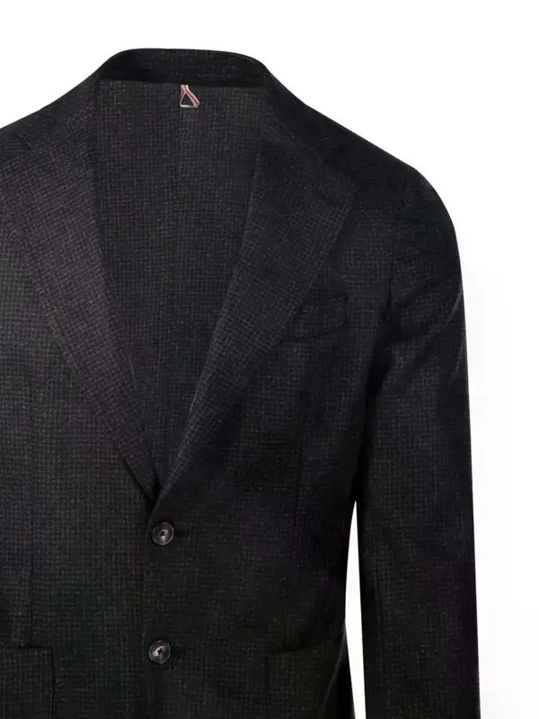 SANTANIELLO Front-pocket Button Blazer - Brown