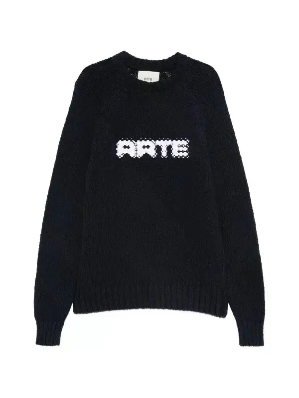 ARTE ANTWERP Crew Neck Sweater - Blue