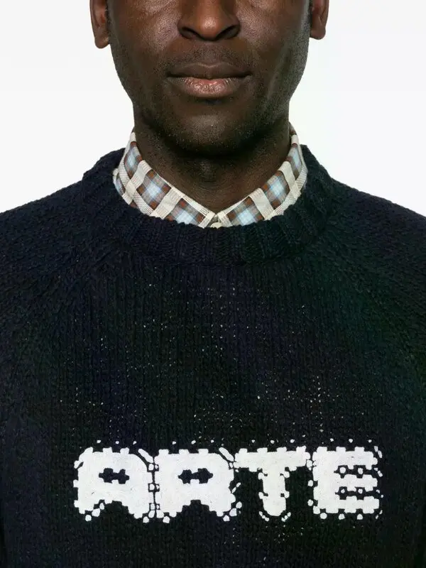 ARTE ANTWERP Crew Neck Sweater - Blue