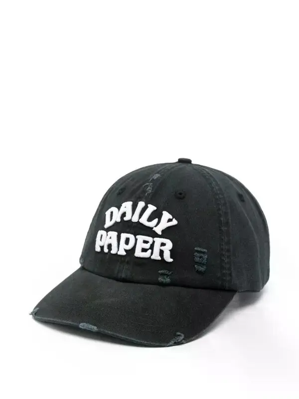 DAILY PAPER Stack Arch Distressed Cap - Black