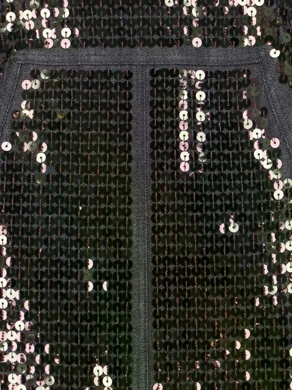 Rick Owens Sequin Embellished Strapless Midi Dress
