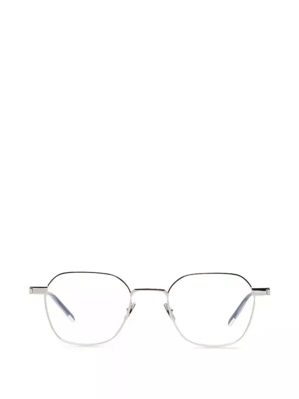 Saint Laurent Geometric Frame Glasses - Silver