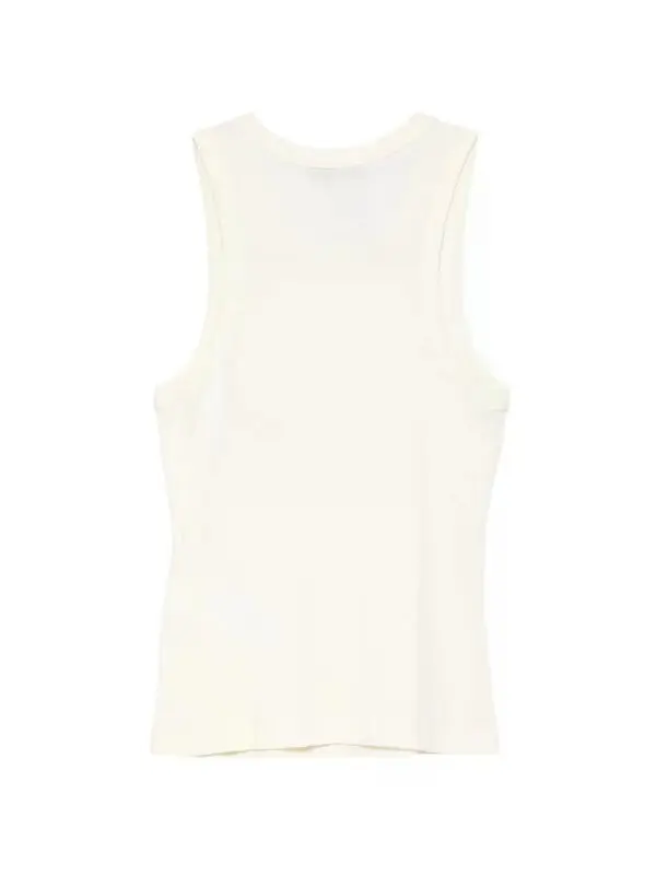 Maison Kitsuné Embroidered Ribbed Tank Top